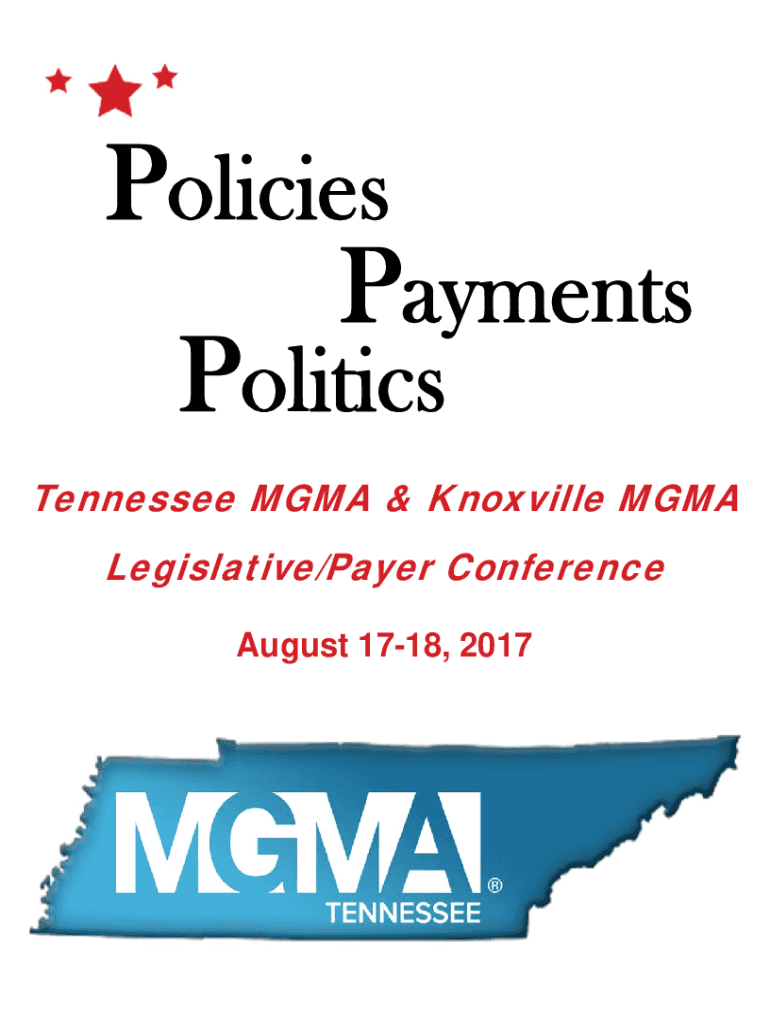 Fillable Online TMGMA and Knoxville MGMA Legislative/Payer Conference ...