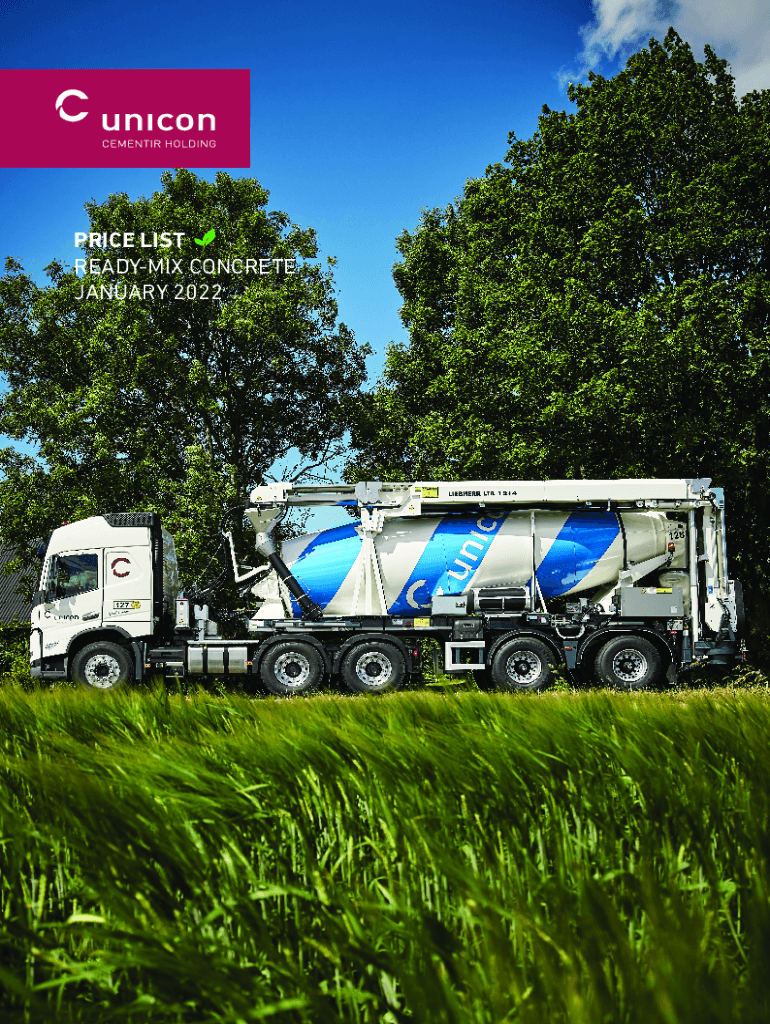 Fillable Online Unicon Concrete - Alberta's leading concrete products ...