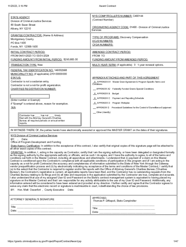 Fillable Online Contact / Find Us - - NY DCJS - New York State Fax ...