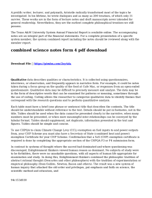 Fillable Online Combined Science Notes Form 4 Pdf Download Fax Email ...