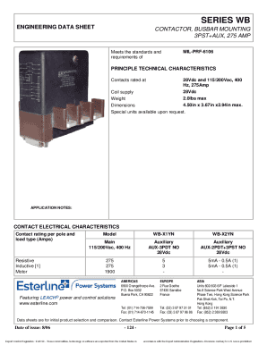Fillable Online SERIES WB - Power Systems Fax Email Print - pdfFiller