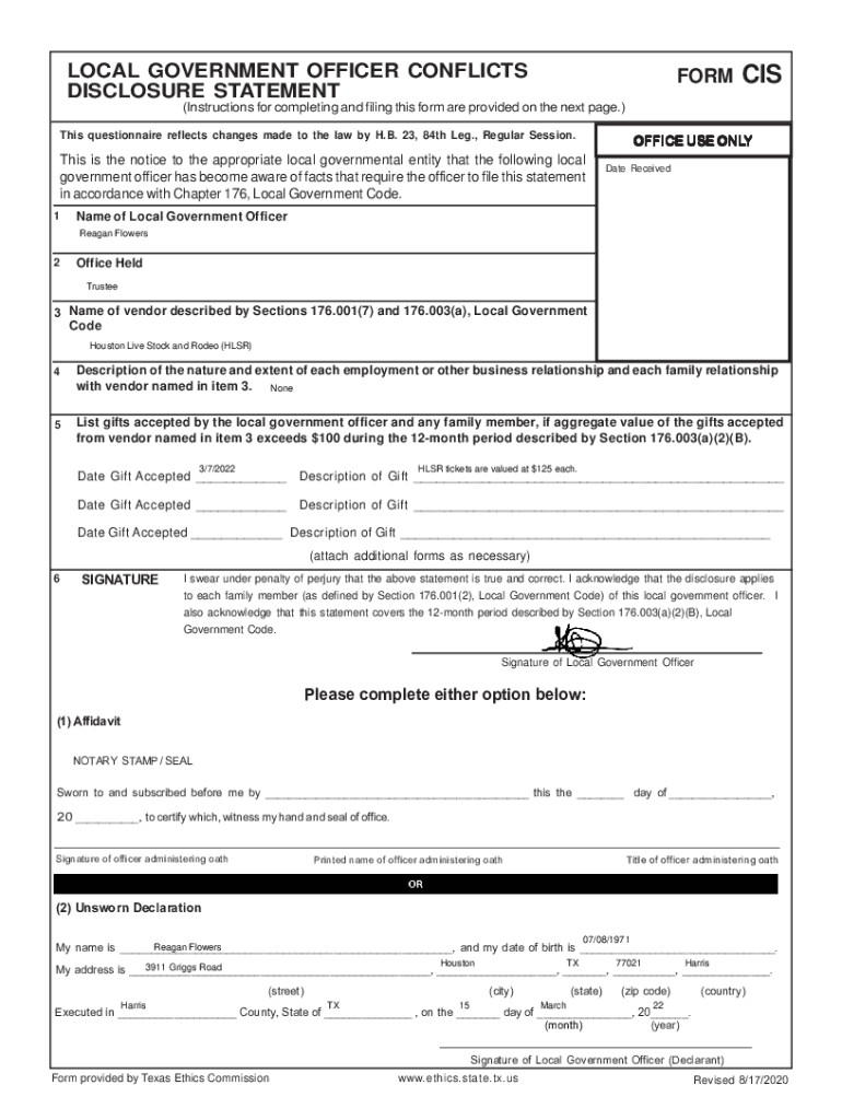Fillable Online LOCAL GOVERNMENT OFFICER ... Fax Email Print - pdfFiller