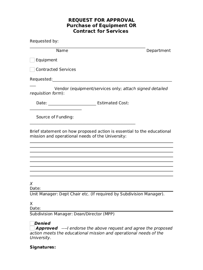 Template 3 (letter) - Prior Approval for equipment request Doc Template ...