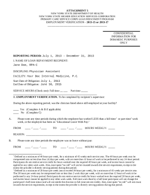Attachment 5: Sample Reports (Employment Verifications) Doc Template ...