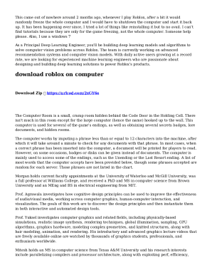 Fillable Online Roblox freezing my entire computer, how do i fix it ...