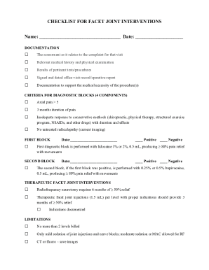 Fillable Online Prior Authorization - Facet Joint Interventions ...