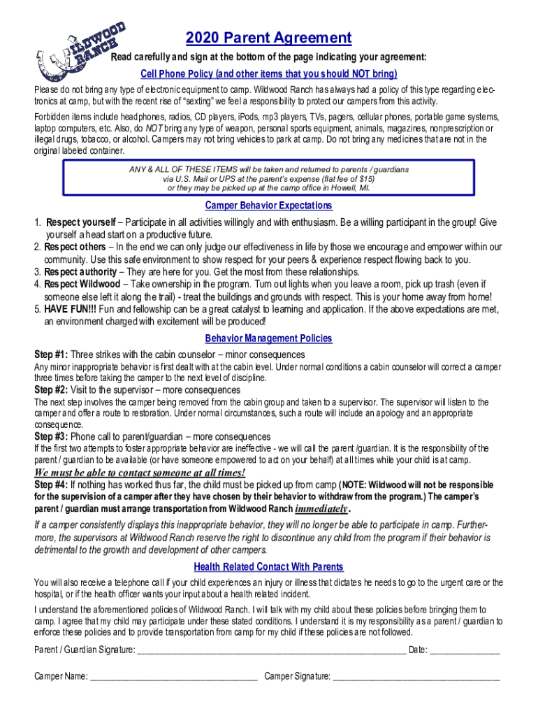 Fillable Online Cell phone use agreement Fax Email Print - pdfFiller