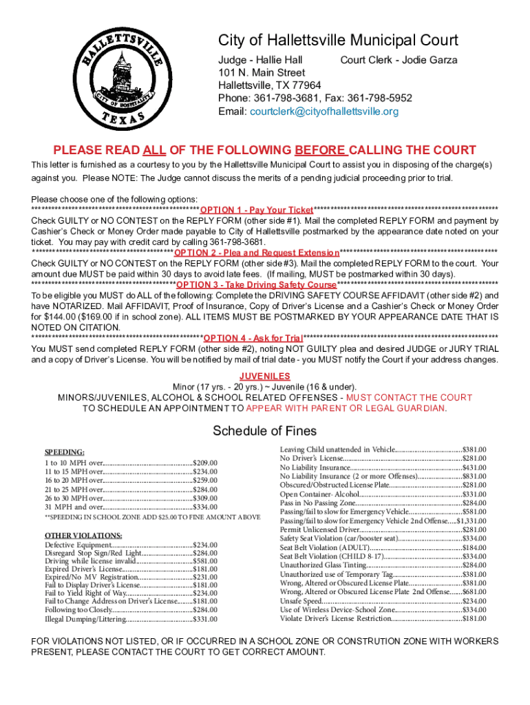 Fillable Online Precinct 1 Justice of the Peace - Lavaca County, Texas ...