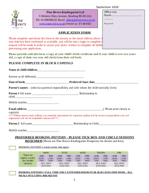 Carmena Nursery Registration Doc Template | pdfFiller