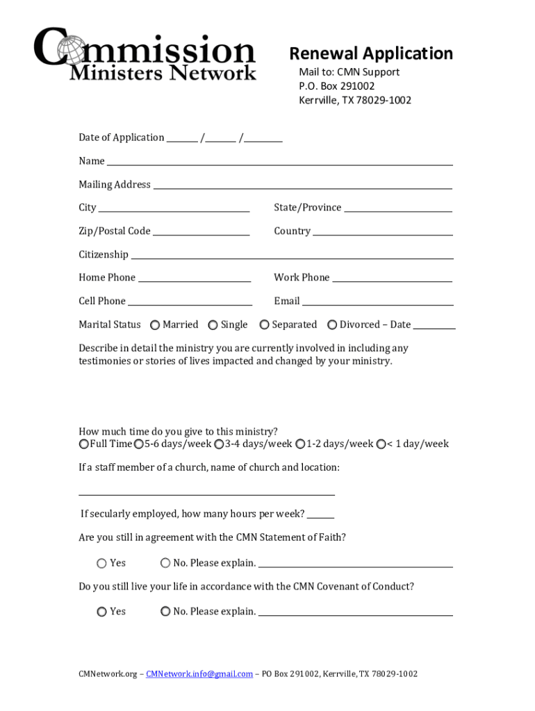Fillable Online Renewal Application.docx Fax Email Print - pdfFiller