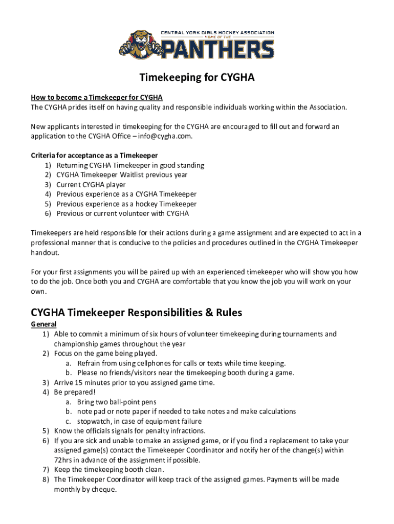 Fillable Online CYGHA - The Central York Girls Hockey Association is ...