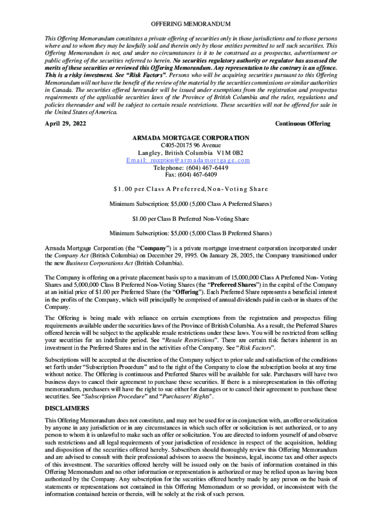 Fillable Online bond-offering-memorandum-final.pdf Fax Email Print ...