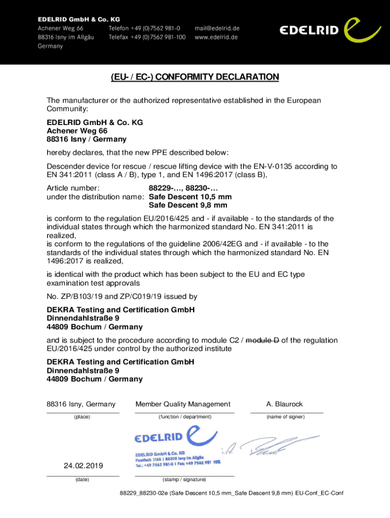 Fillable Online Fillable Online k2profshop Ec-conformity declaration - K2 ... Fax Email Print ...
