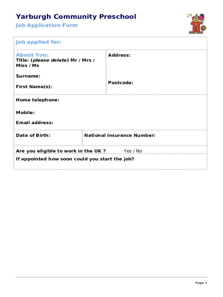 Block Capitals On Application Doc Template | pdfFiller