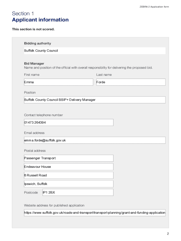 Fillable Online suffolk-ZEBRA-2-application-form-redacted. Apply for ...