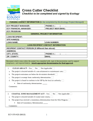 Cross Cutter Checklist Doc Template | pdfFiller