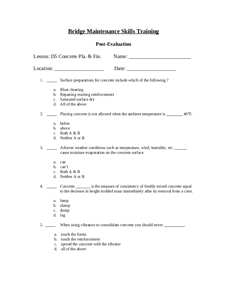 Bridge Maintenance Skills Training Section IV - NYSDOT Doc Template ...