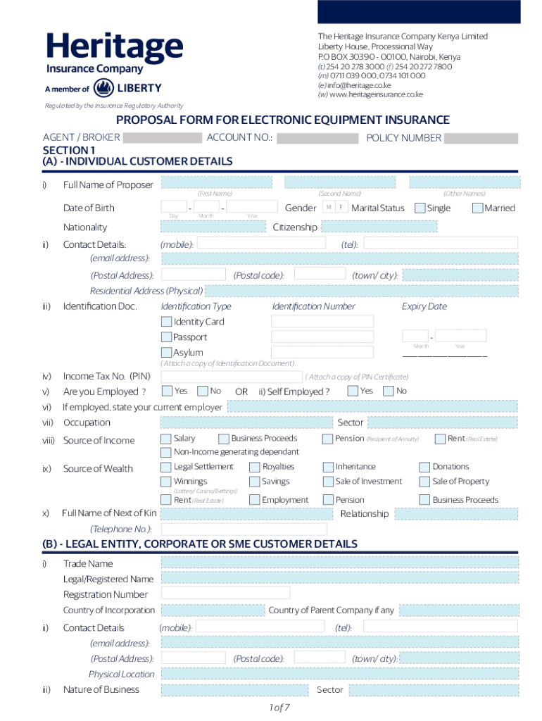 Fillable Online PROPOSAL FORM FOR ELECTRONIC EQUIPMENT ... Fax Email ...
