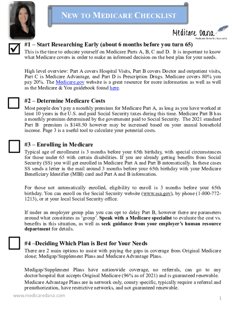 Fillable Online Turning 65? Get a New to Medicare Checklist Fax Email ...