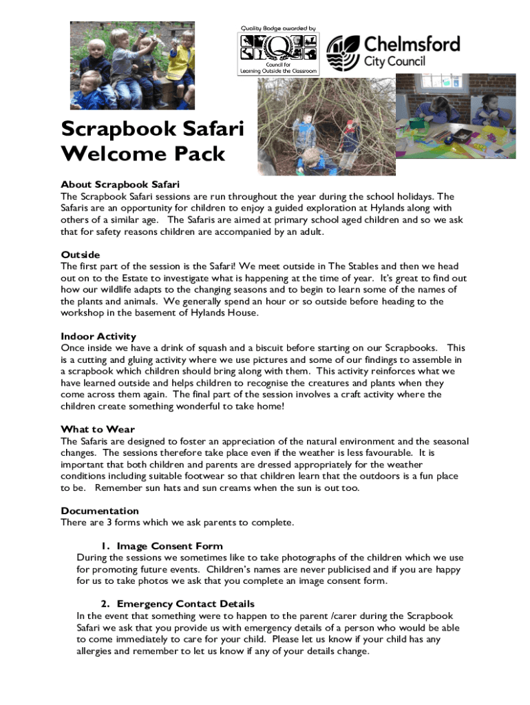 Fillable Online Safari Learning Academy Sample School Week Fax Email ...