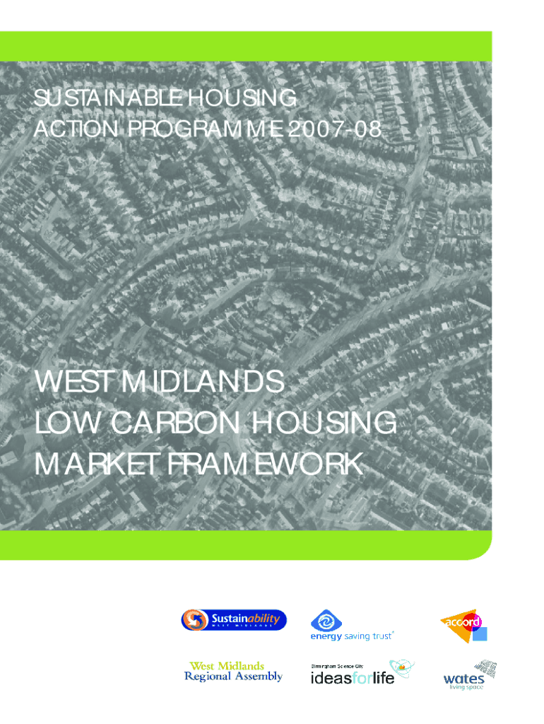 Fillable Online West Midlands, Low Carbon Housing, Market Framework Fax Email Print - pdfFiller