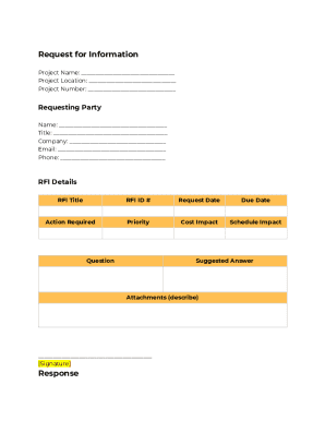Fillable Online Request for Information Template by ClickUp Fax Email ...