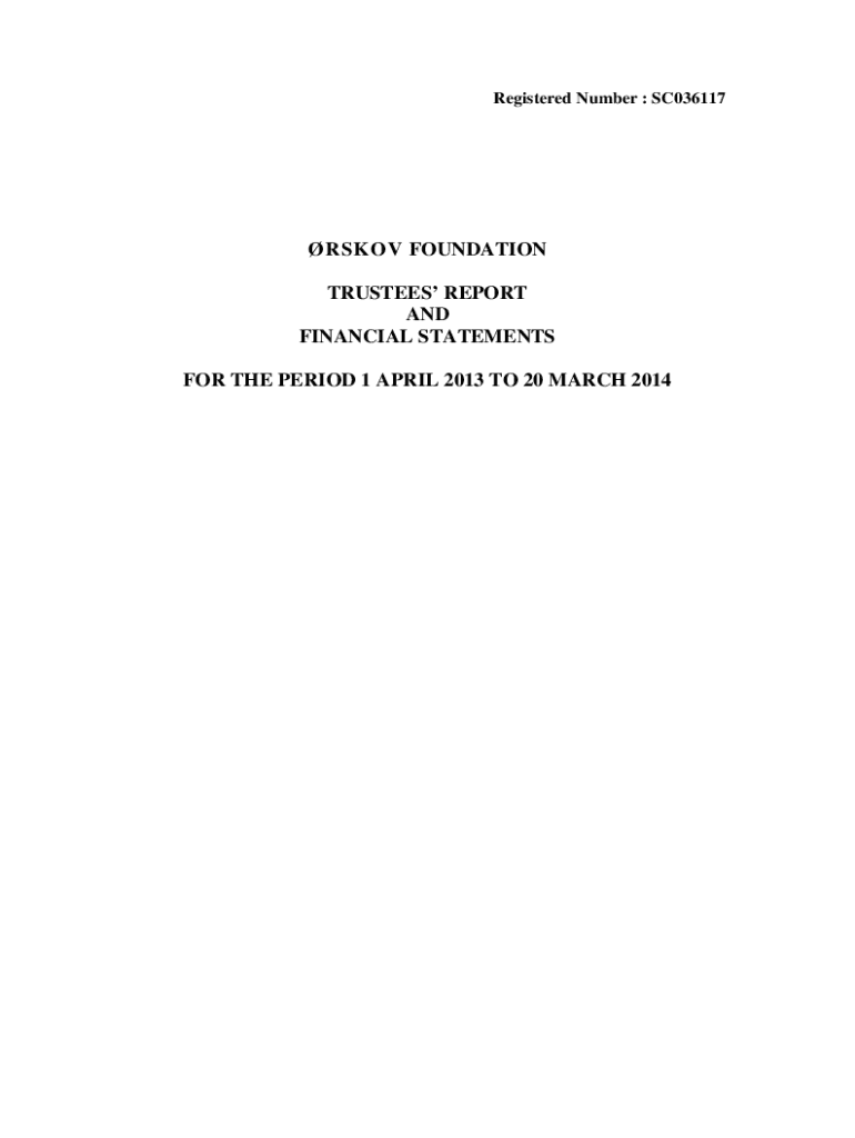 Fillable Online Trustees' report and consolidated financial statements ...