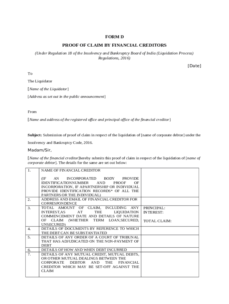 All Other General Creditors Master Claim Itemization Table ... Doc Template | pdfFiller