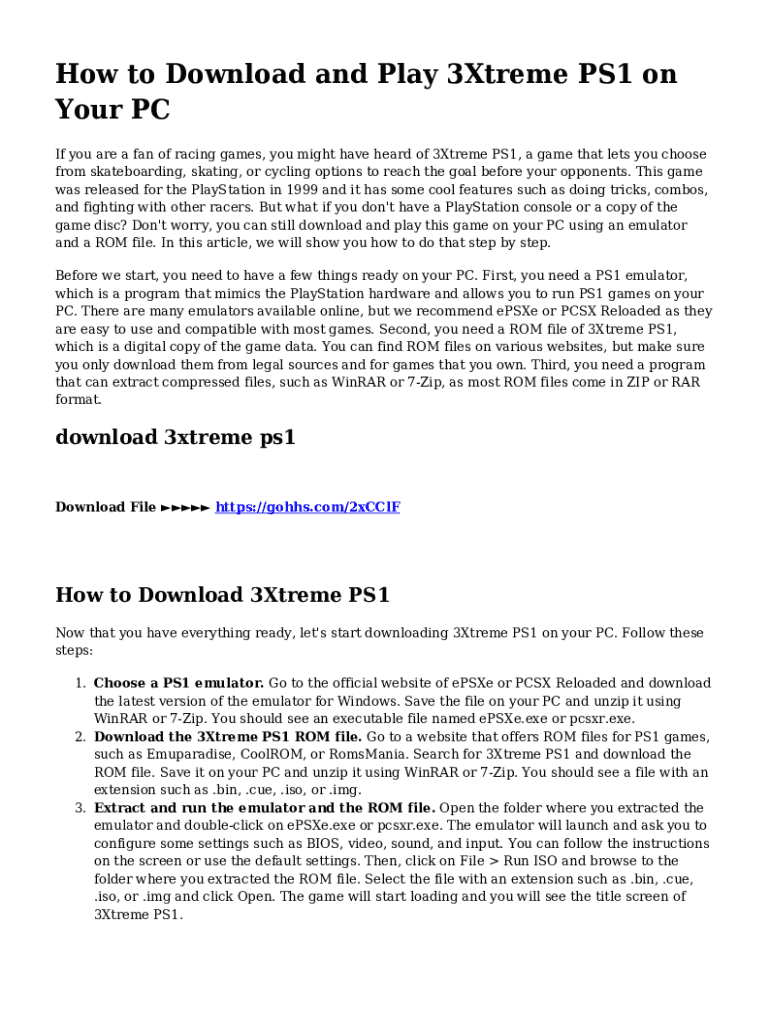 Fillable Online Are there any PS1 3D games that don't have wobbling ...