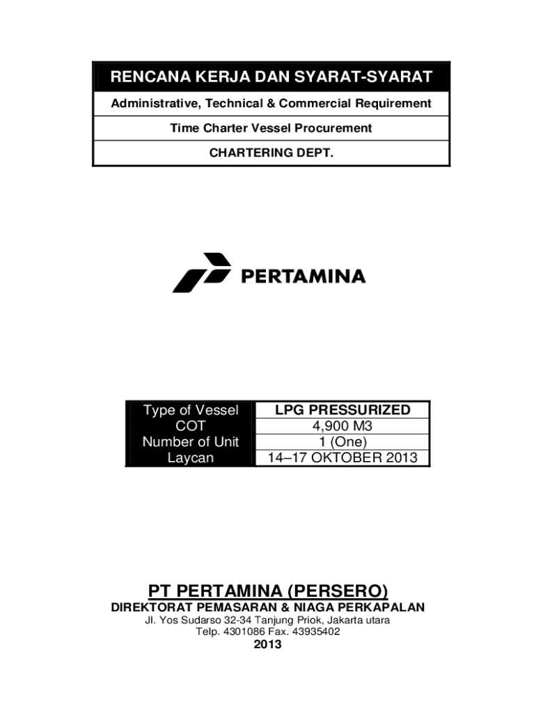 Fillable Online Vessel Chartering Fax Email Print - pdfFiller