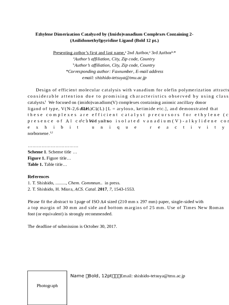 C&FC2004 Abstract Submission Doc Template | pdfFiller