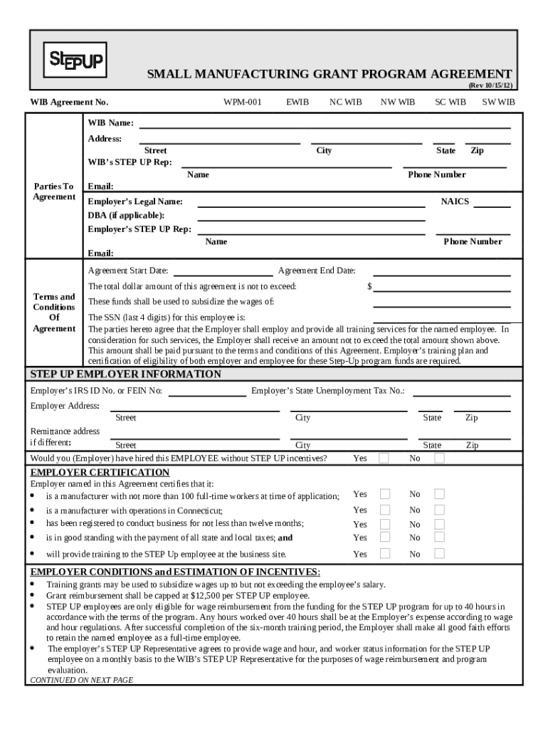 Exhibit 4aSmall Manufacturer Agreement Doc Template | pdfFiller