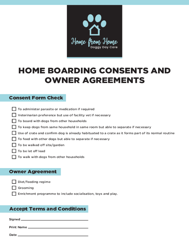 Fillable Online Dog Daycare Consent Form Fax Email Print - pdfFiller