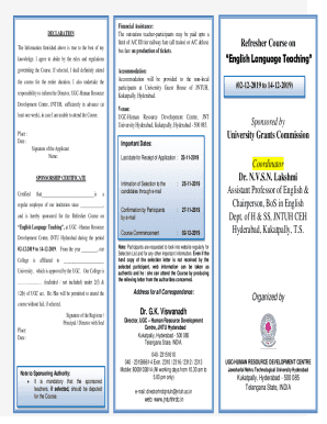 Fillable Online English Language Teaching - jntuh ugc-hrdc Fax Email ...