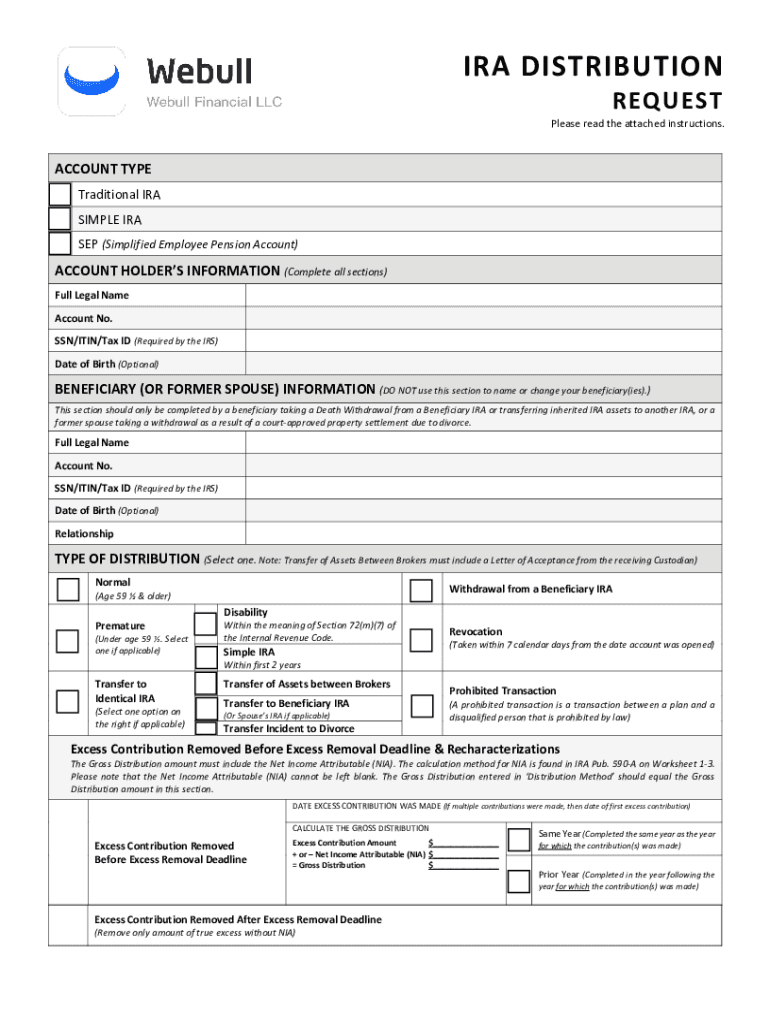 Fillable Online 69037P BD - IRA Distribution Request - redlined - wjp ...