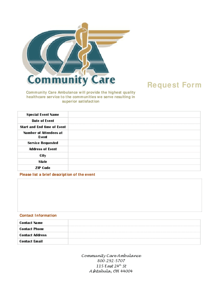 Fillable Online Intro To Community Care Ambulance (CCA) Fax Email Print ...