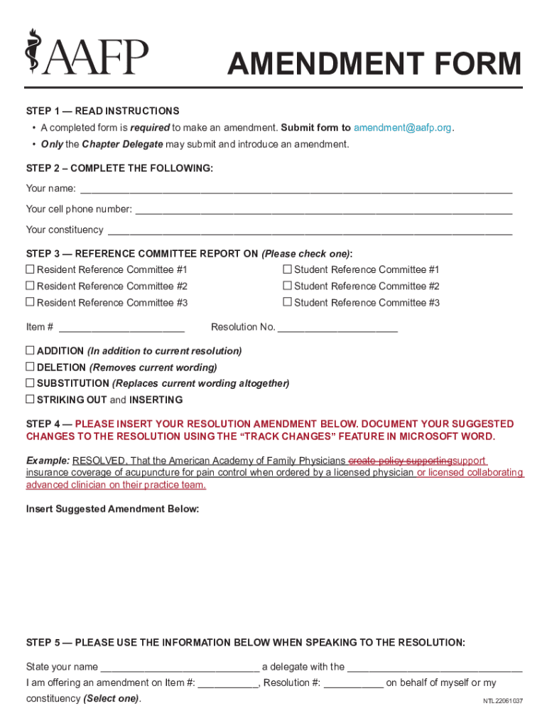 Fillable Online Create an Amendment: (Example: Change in Study Staff ...