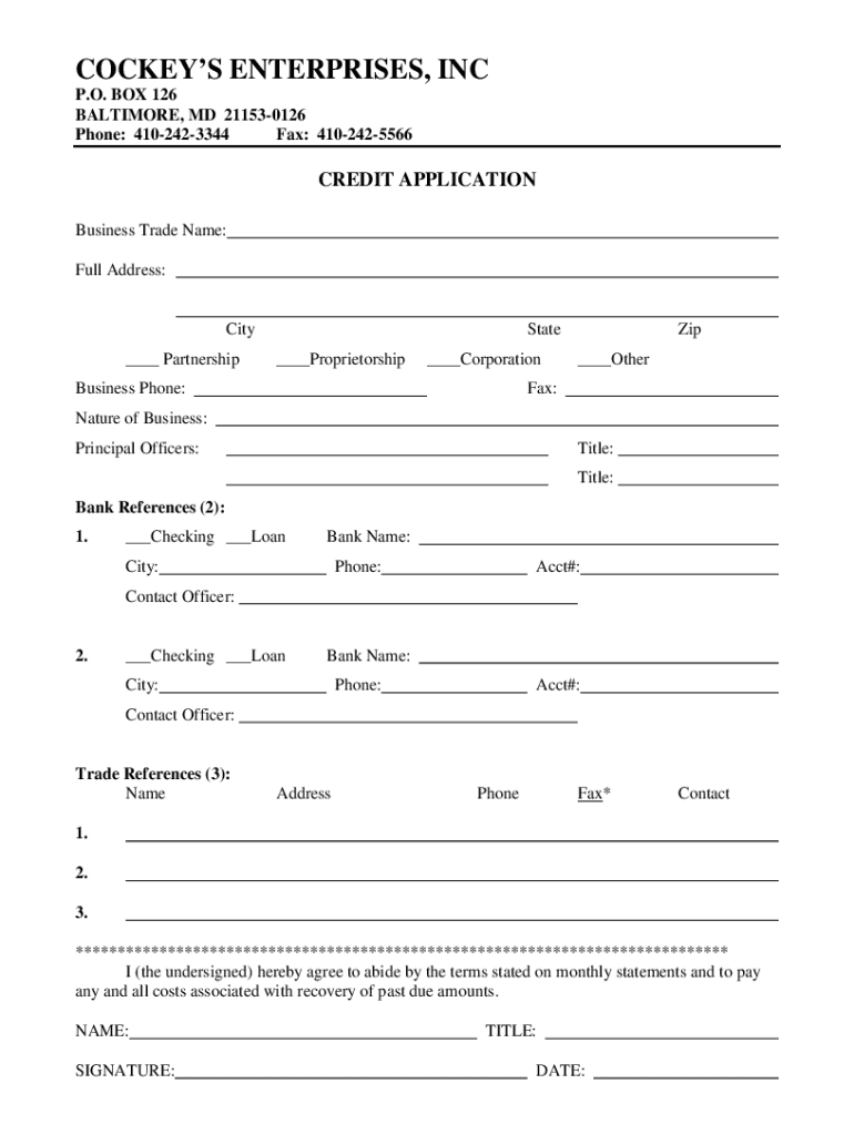 Fillable Online Cockey's Enterprises Inc - Company Profile and News Fax ...