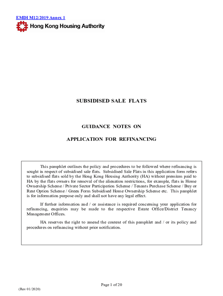 Fillable Online Application Form for Permission to Refinance a Flat ...