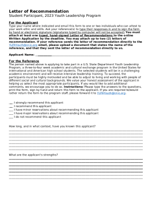 How To Write a Leadership Program Recommendation ... Doc Template ...