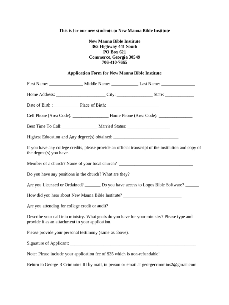 Manna Bible Institute of Philadelphia (Main Campus ... Doc Template ...