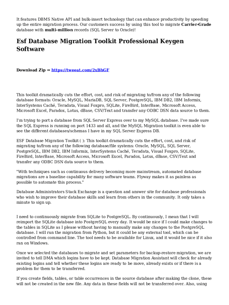 Fillable Online Database migration: Concepts and principles (Part 1) Fax Email Print - pdfFiller