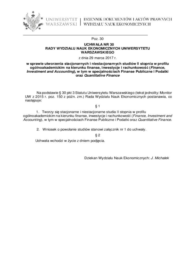 Fillable Online O uczelni - ANS Fax Email Print - pdfFiller