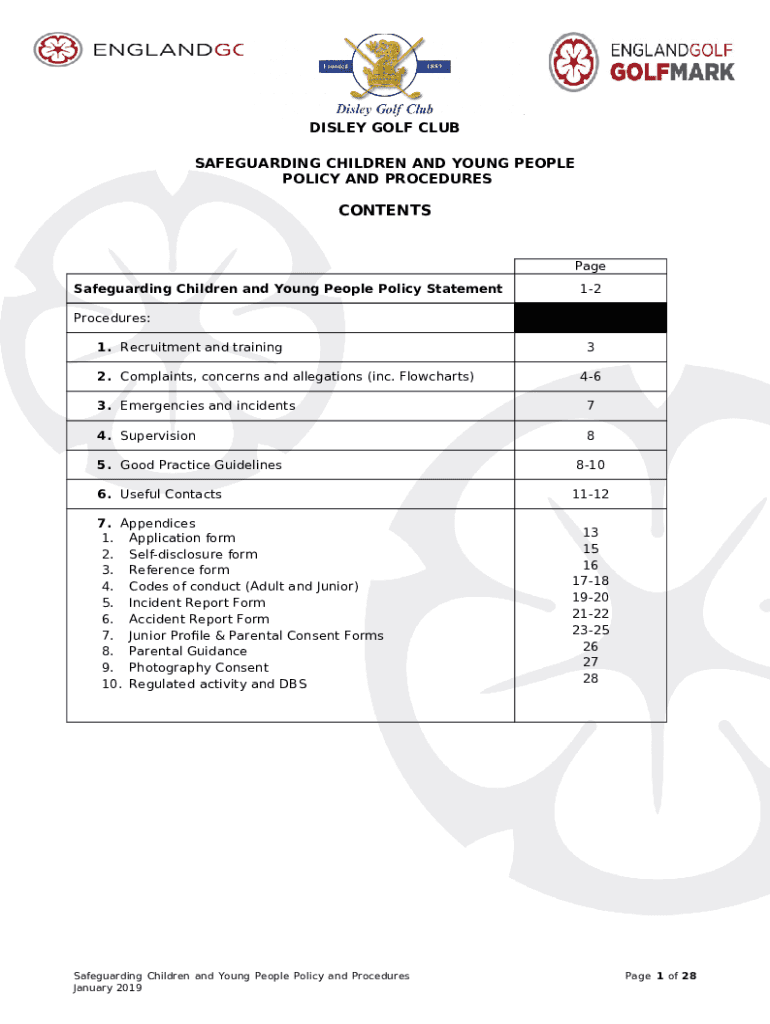 Safeguarding Children and Young People Policy and ... - NET Doc Template | pdfFiller
