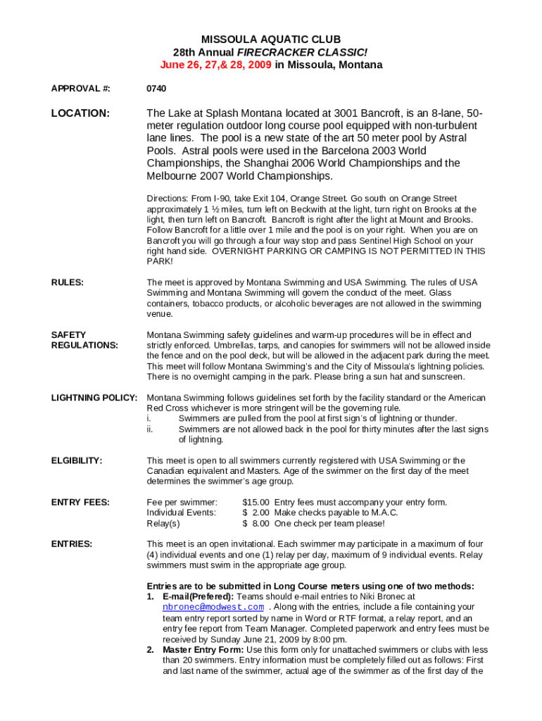 Firecracker Classic swim meet here this weekendPosted ... Doc Template ...