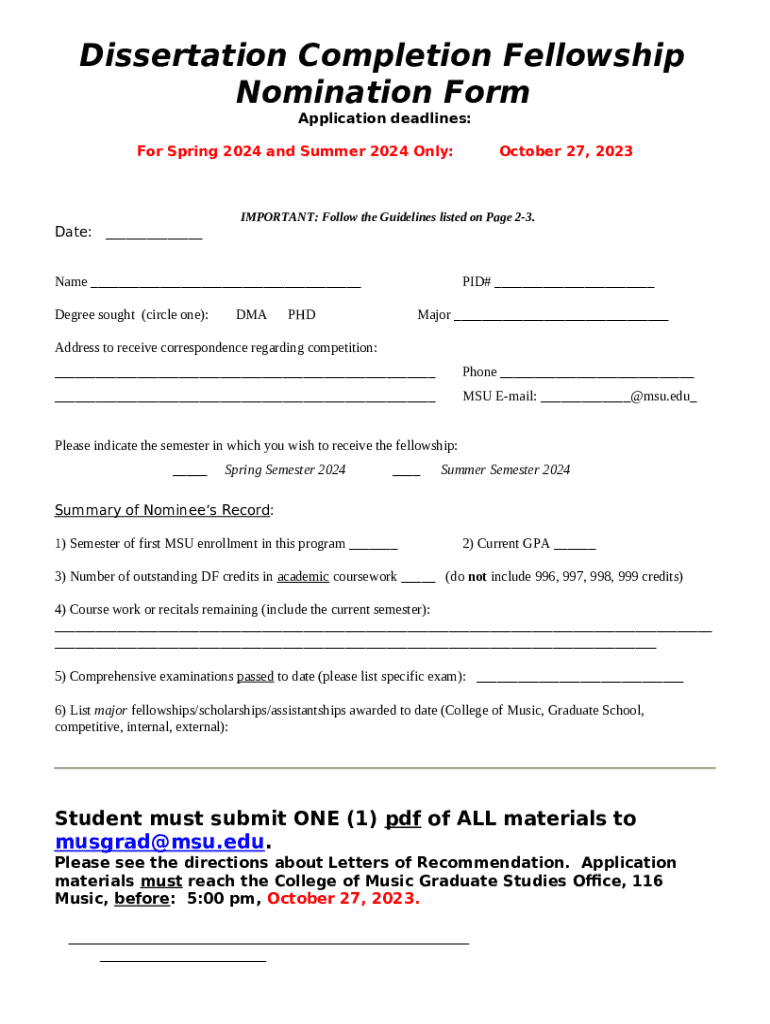 PDY Student Application Doc Template | pdfFiller