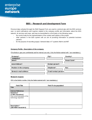 Research and development Doc Template | pdfFiller