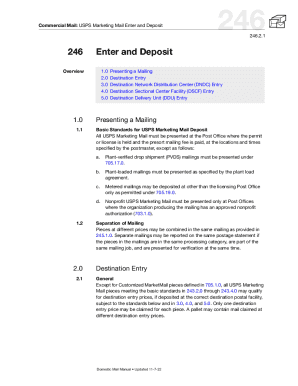 Fillable Online Commercial Mail: USPS Marketing Mail Enter and Deposit ...