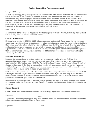 Your Therapy Agreement Doc Template | pdfFiller