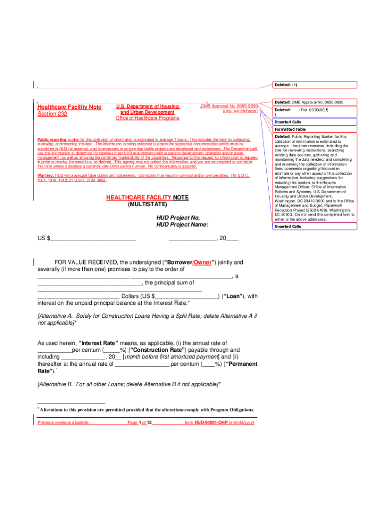 Fillable Online Healthcare Facility Note Section 232 1 2 3 4 5 6 7 8 9 ...